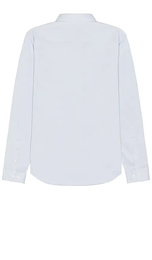 Theory Sylvain Structure Knit Shirt In Baby Blue - Olympic