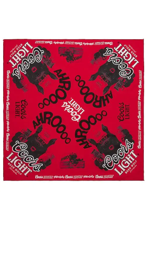 THE LAUNDRY ROOM Ahroooo Bandana In Red - Vintage Khaki & Vintage Red