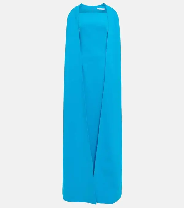 Safiyaa Cape Crêpe Maxi Dress