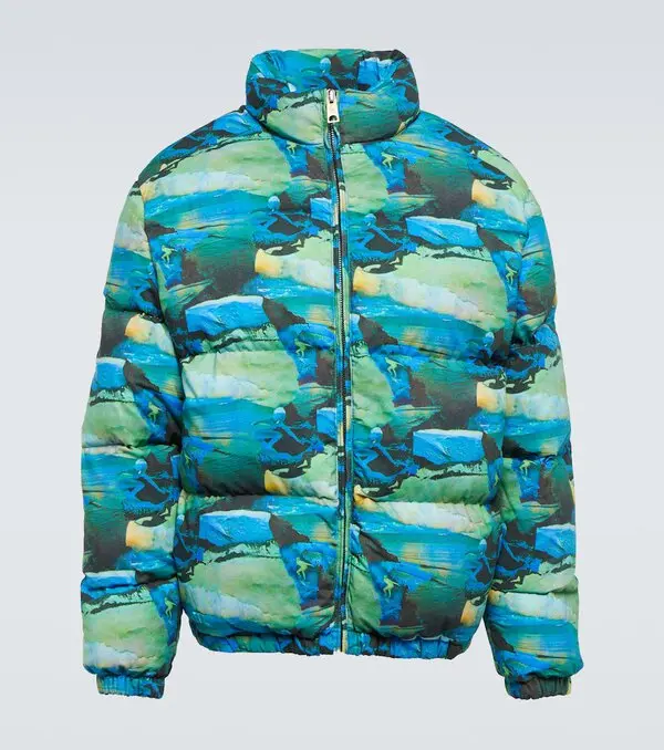 ERL Quilted Printed Down Jacket - Multicoloured