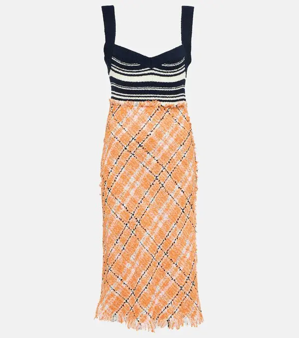 Marni Patterned Cotton-blend Midi Dress - Multicoloured