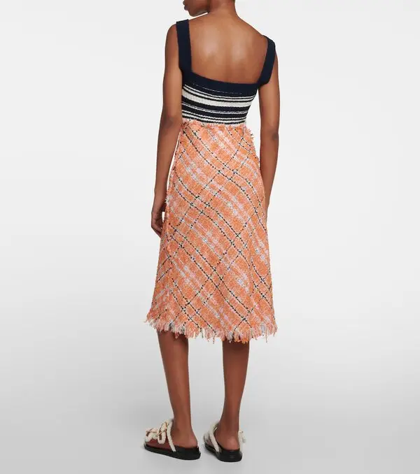 Marni Patterned Cotton-blend Midi Dress - Multicoloured