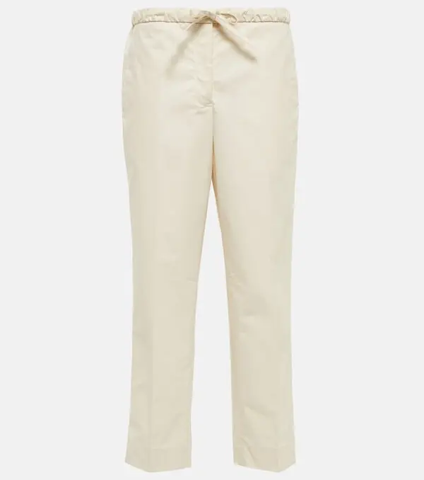 JIL SANDER High-rise Cotton Trousers
