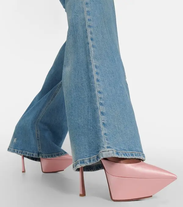 Amina Muaddi Angelica Platform Pumps - Pink