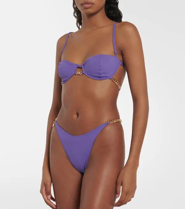 Stella McCartney Chain-trimmed Bikini Top