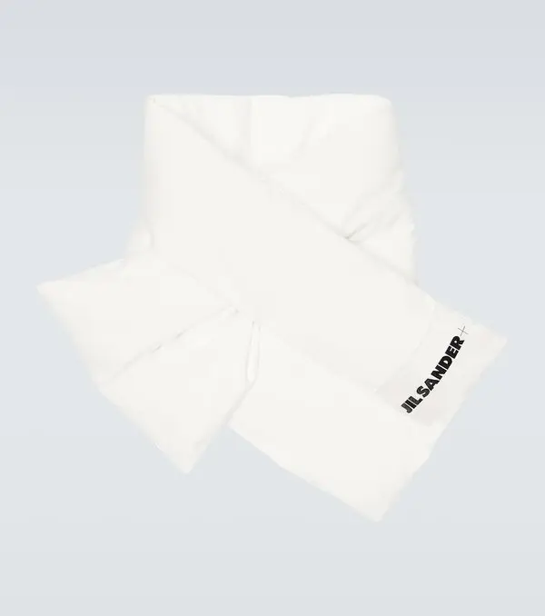 JIL SANDER Padded Down Scarf - White