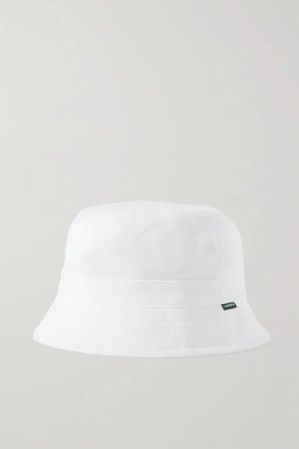 Lacoste Appliquéd Cotton-piqué Bucket Hat