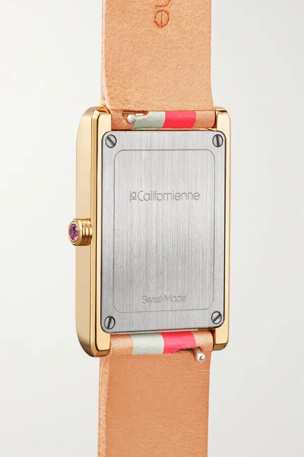 LACALIFORNIENNE Daybreak 24mm -tone Leather Watch - Gold