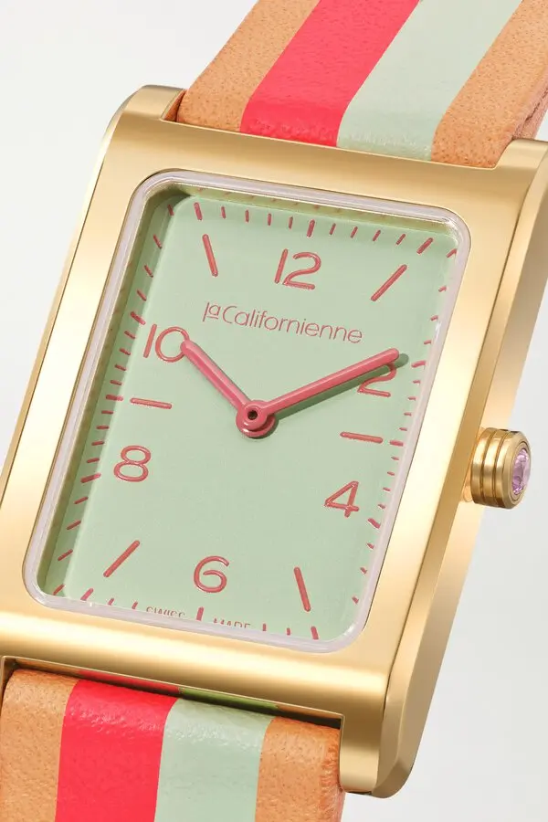 LACALIFORNIENNE Daybreak 24mm -tone Leather Watch - Gold