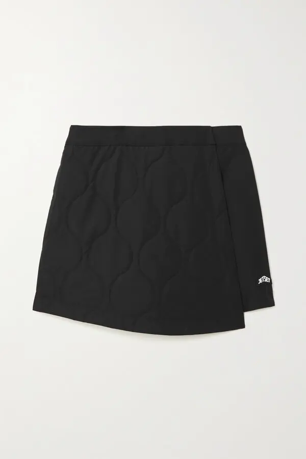 JETSET Bali Wrap-effect Quilted Shell Shorts