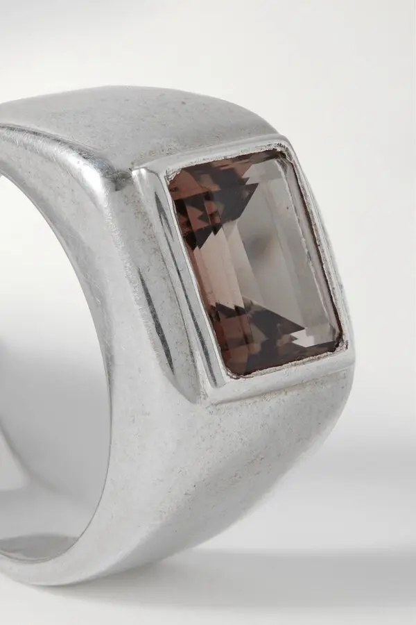 SOPHIE BUHAI Net Sustain Walter Quartz Signet Ring