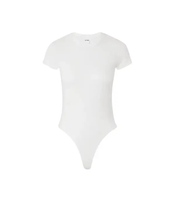 RE/DONE Stretch-cotton Jersey Bodysuit - White