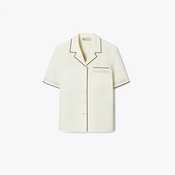 Tory Burch Linen Camp Shirt
