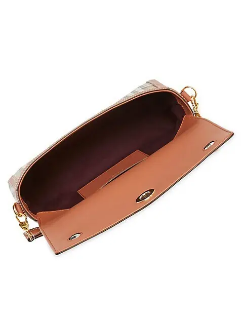 Burberry Check & Leather Top Handle Bag
