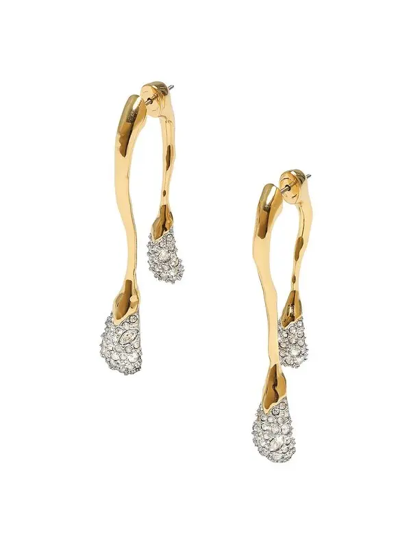 Alexis Bittar Essentials Solanales 14k -plated & Crystal Double Drop Earrings