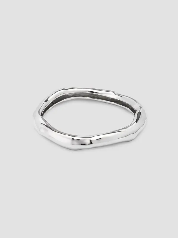 Alexis Bittar Essentials Molten 14k--plated Bangle - Silver