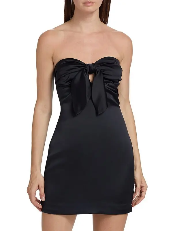 Ramy Brook Orion Bow Minidress - Black