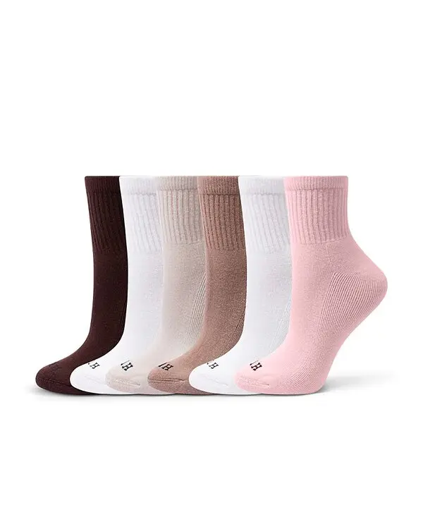 Hue Sport Mini Crew Socks Pack Of 6 - Neutrals Pack