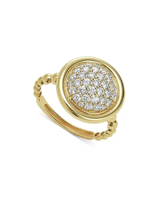 Lagos Meridian 18k Gold & Ceramic Diamond Ring - White/gold