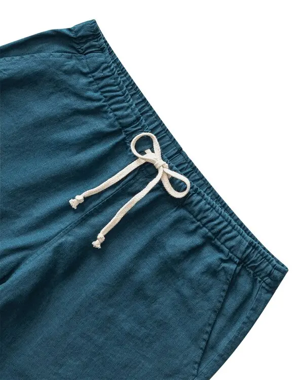 ALEX CRANE Bo Linen Drawstring Shorts - Dusk