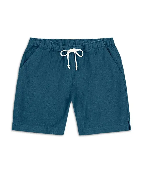 ALEX CRANE Bo Linen Drawstring Shorts - Dusk