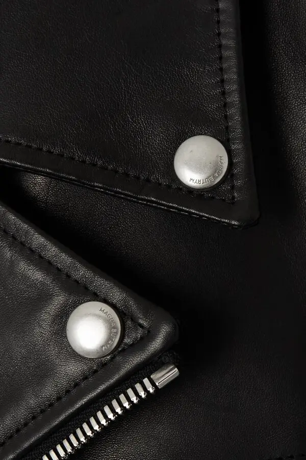 Magda Butrym Cropped Leather Biker Jacket
