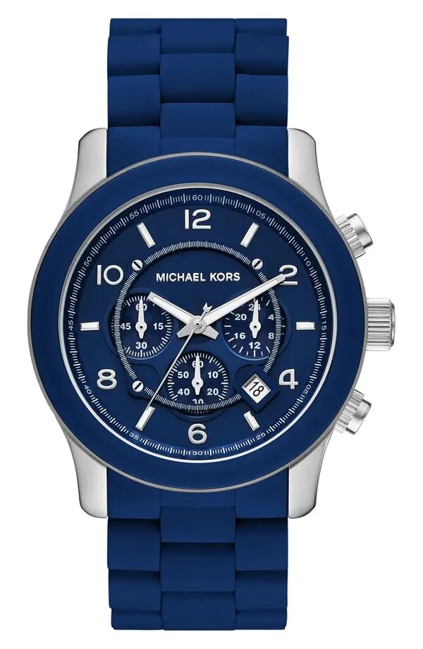 Michael Kors Runway Chronograph Silicone Bracelet Watch