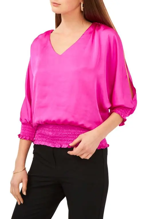 Chaus V-neck Smocked Waist Blouse