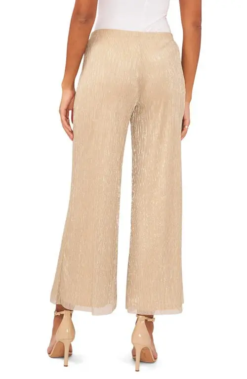 Chaus Metallic Mesh Palazzo Pants