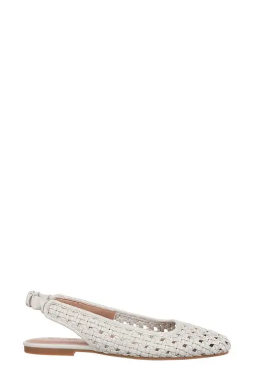 Nordstrom Arabella Woven Slingback Flat - Ivory Shell