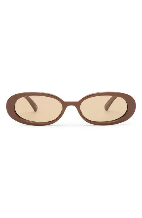 Le Specs Outta Love Oval Sunglasses - Cocoa/ Mocha Tint