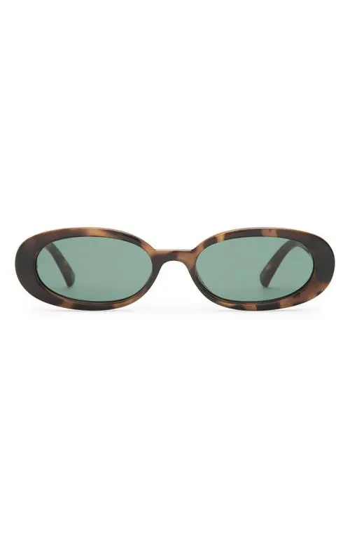 Le Specs Outta Love Oval Sunglasses - Tort / Green Mono