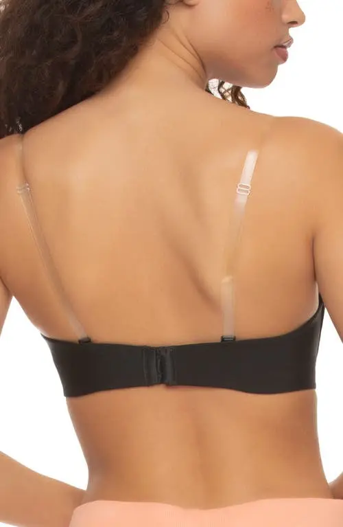 Felina Evolve Underwire Convertible Strapless Push-up Plunge Bra - Black