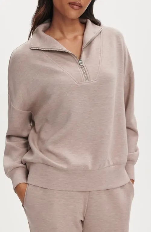 Varley Hawley Half-zip Pullover - Taupe Marl