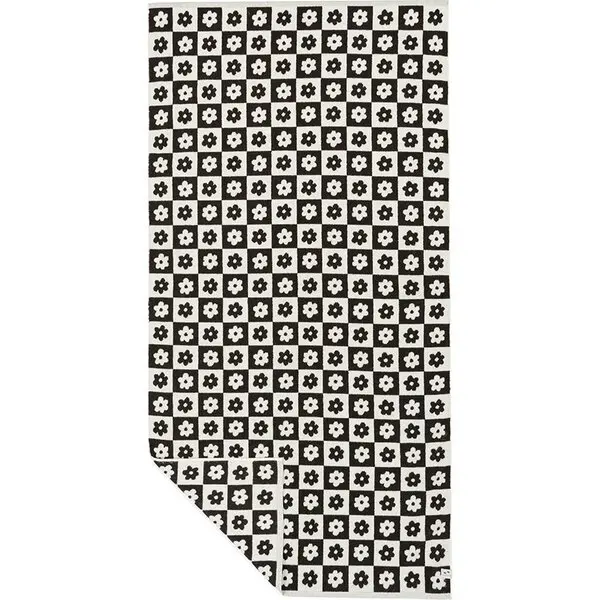 SLOWTIDE Gigi Floral Cotton Bath Towel - Black