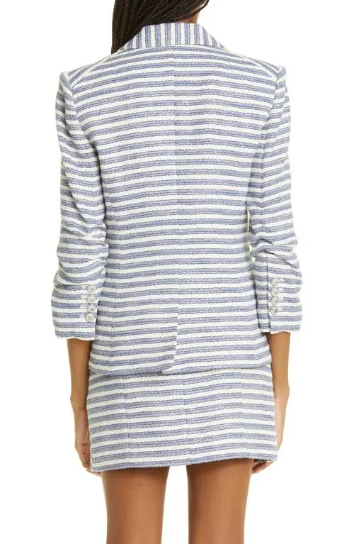 Veronica Beard Ryland Stripe Cotton Blend Dickey Jacket