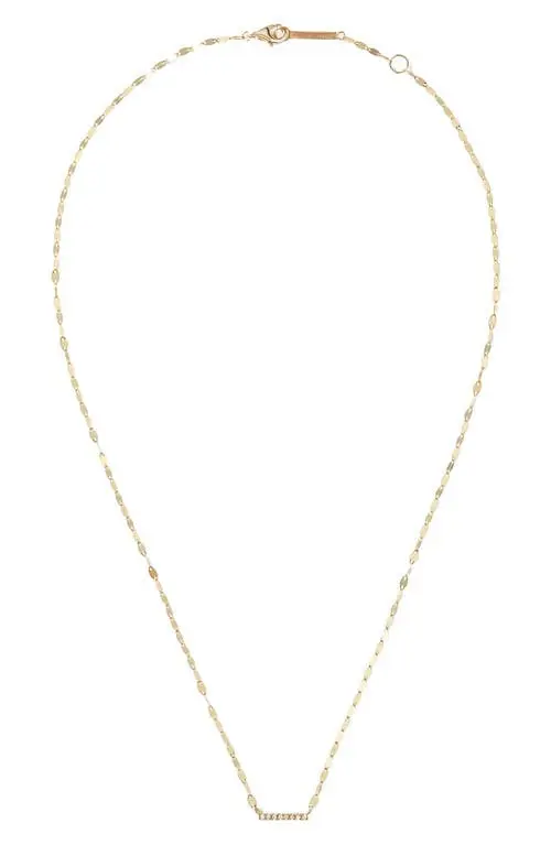 Lana Jewelry 14k Gold Mini Bar Diamond Pendant Necklace - Yellow