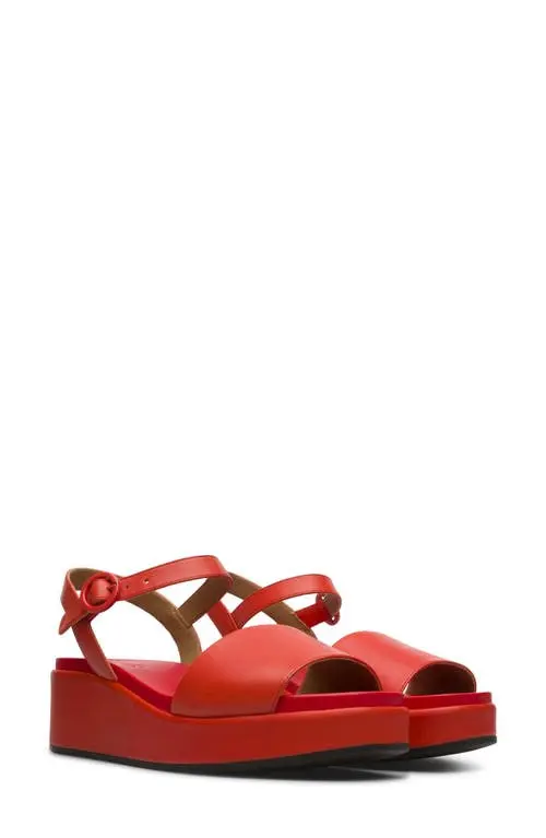 Camper Misia Platform Wedge Sandal - Red
