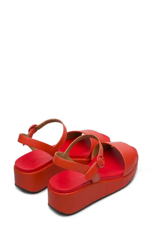 Camper Misia Platform Wedge Sandal - Red