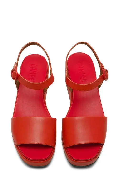 Camper Misia Platform Wedge Sandal - Red