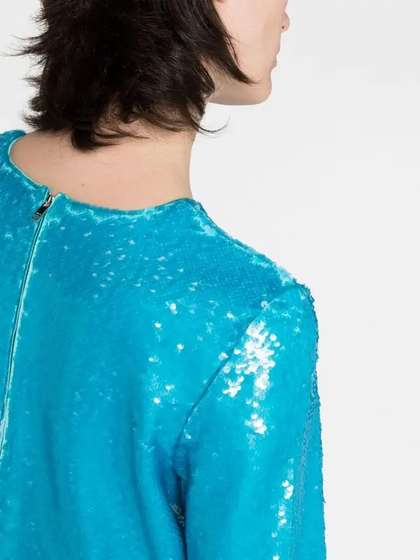 GANNI Sequin-embellished Crop Top