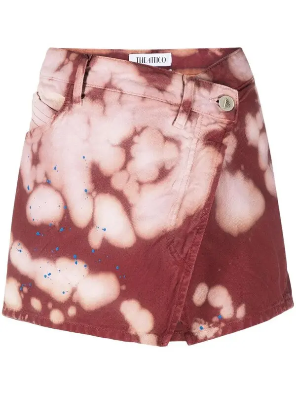 Attico Tie-dye Miniskirt