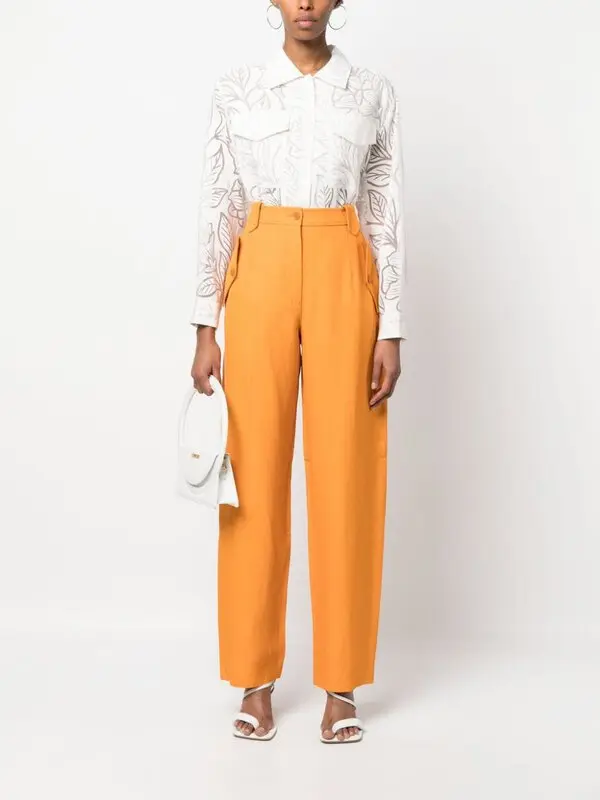 Alberta Ferretti Floral Sheer Shirt - White