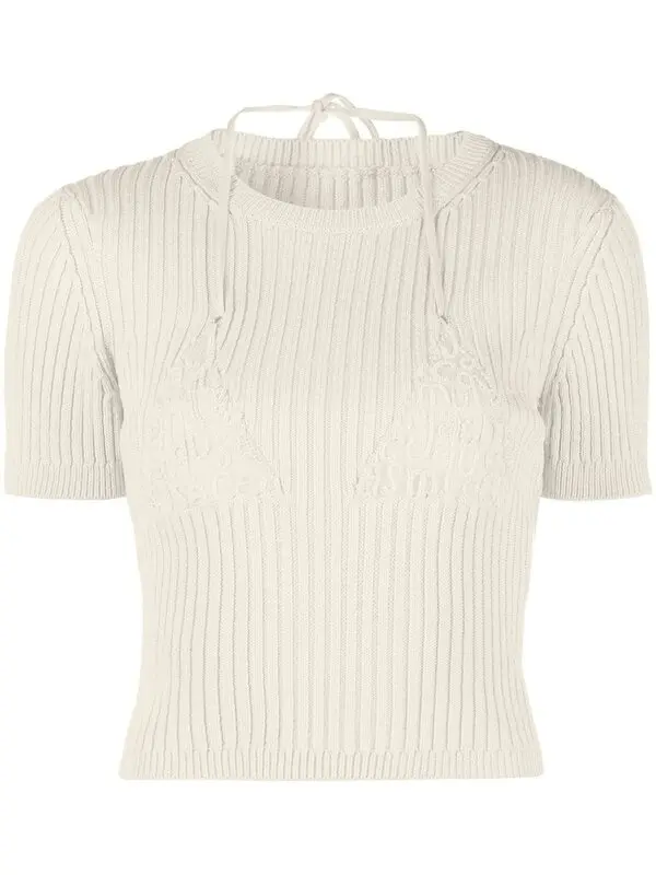 Jacquemus La Maille Bikini Cropped Top