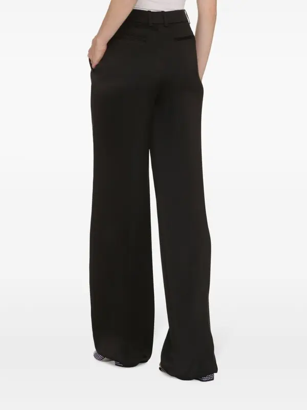 Saint Laurent Pleated Straight Trousers - Black