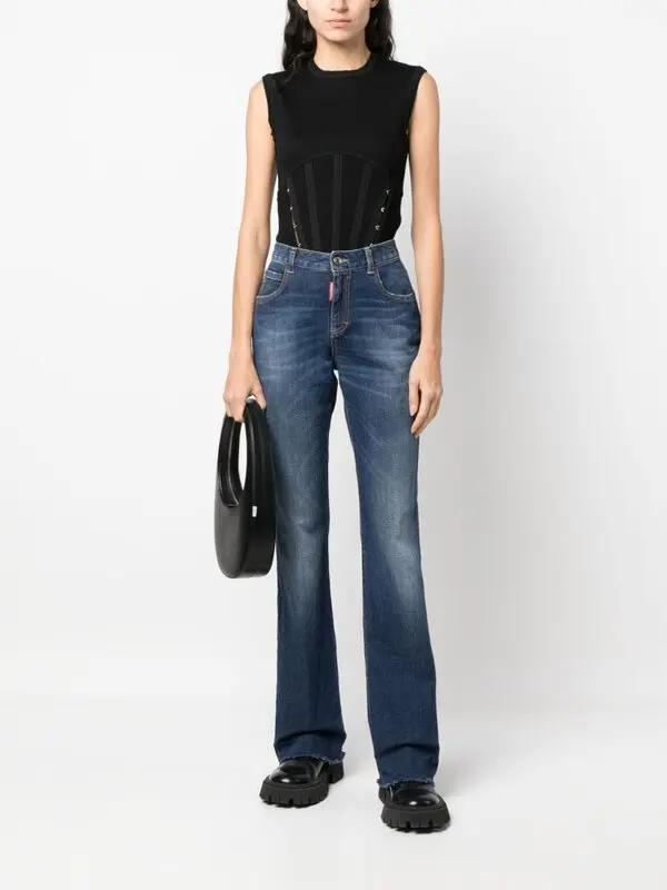 Dsquared2 Logo-patch Flared Jeans