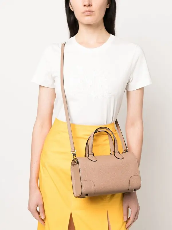 VALEXTRA Grained-texture Leather Tote Bag