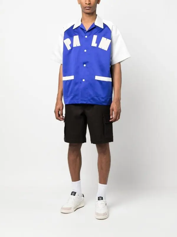Palm Angels Logo-embroidered Bowling Shirt