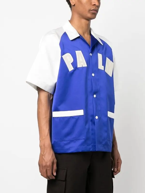 Palm Angels Logo-embroidered Bowling Shirt