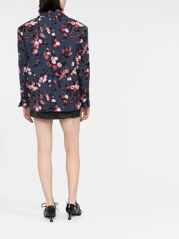 Dsquared2 Floral Jacquard Single-breasted Blazer